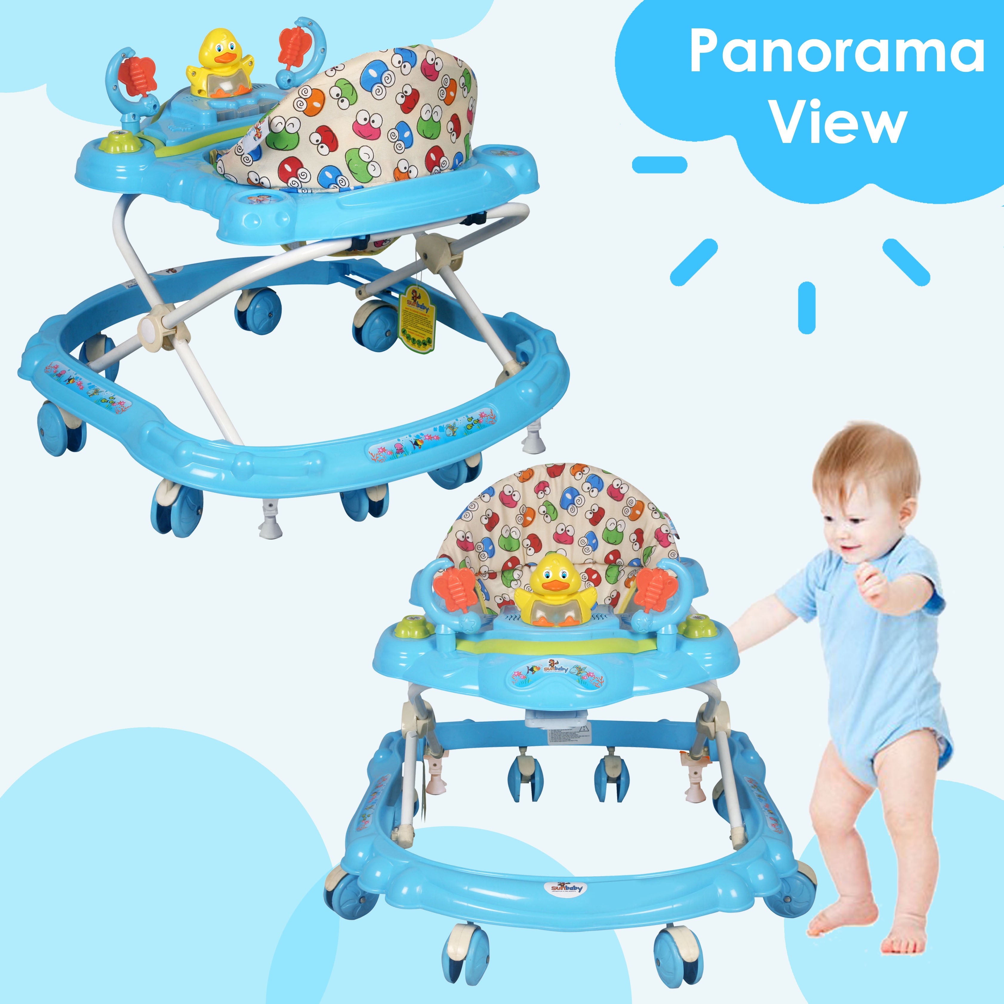 SUNBABY, High Quality Safety Standards Baby Walker, Height Adjustable ...